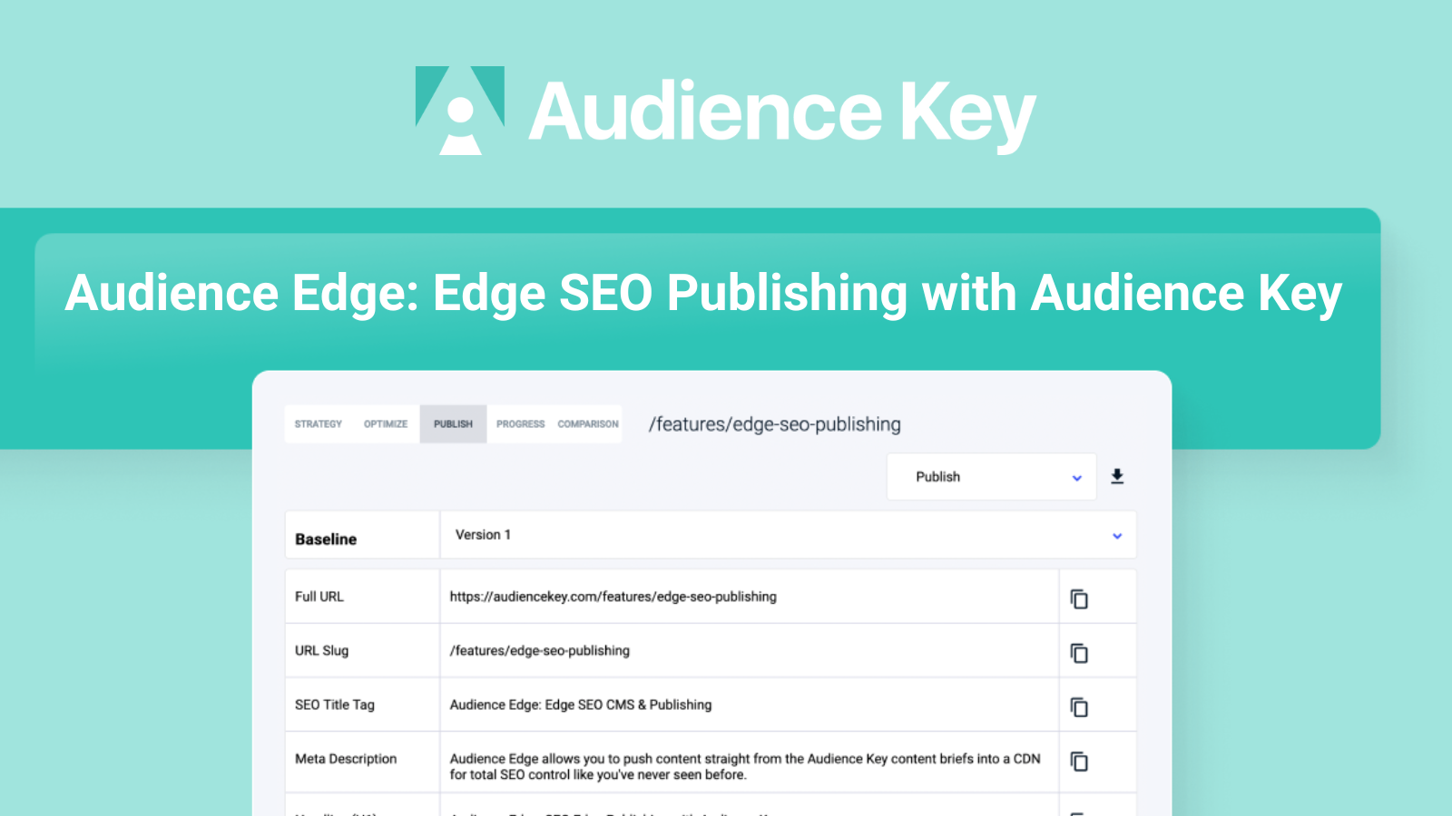 Audience Edge: Edge SEO CMS & Publishing